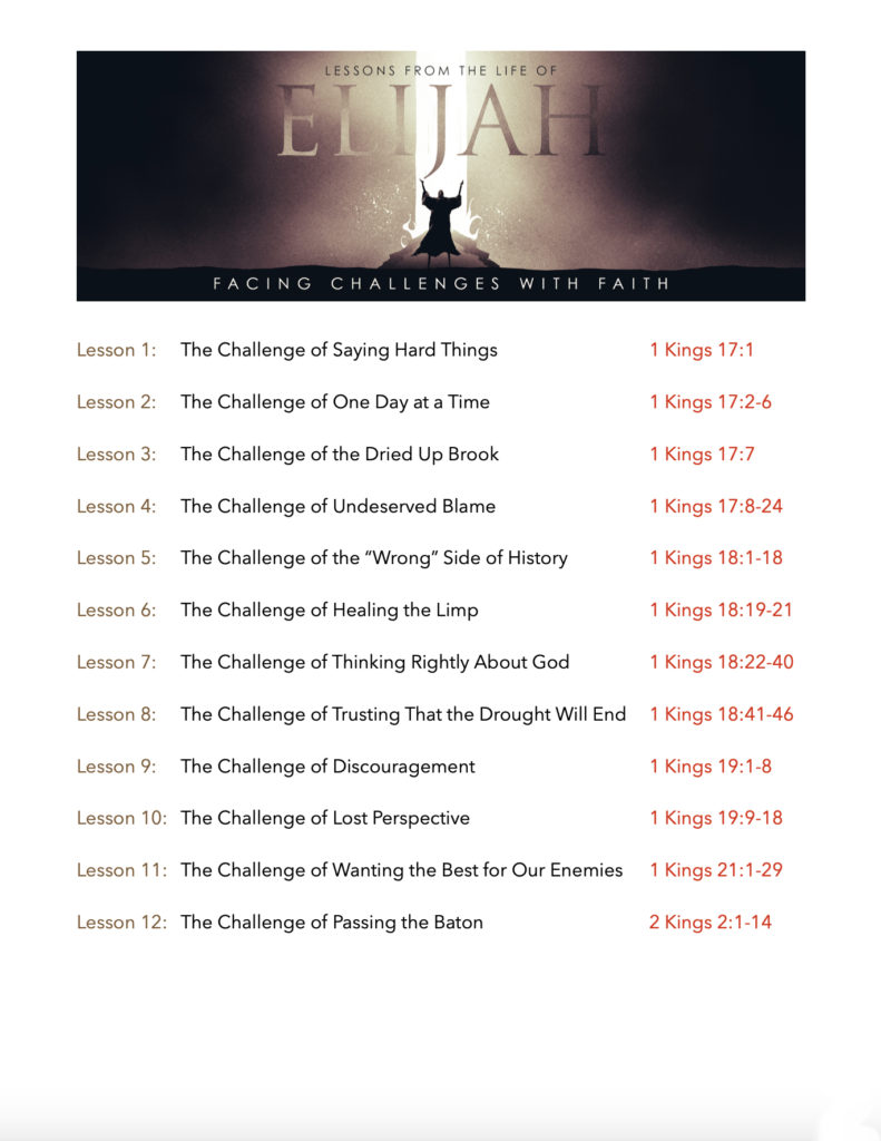 Facing Challenges With Faith: Lessons From the Life of Elijah – In God ...