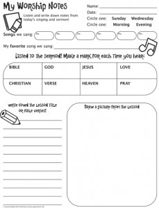 My Worship Notes for Kids – In God's Image