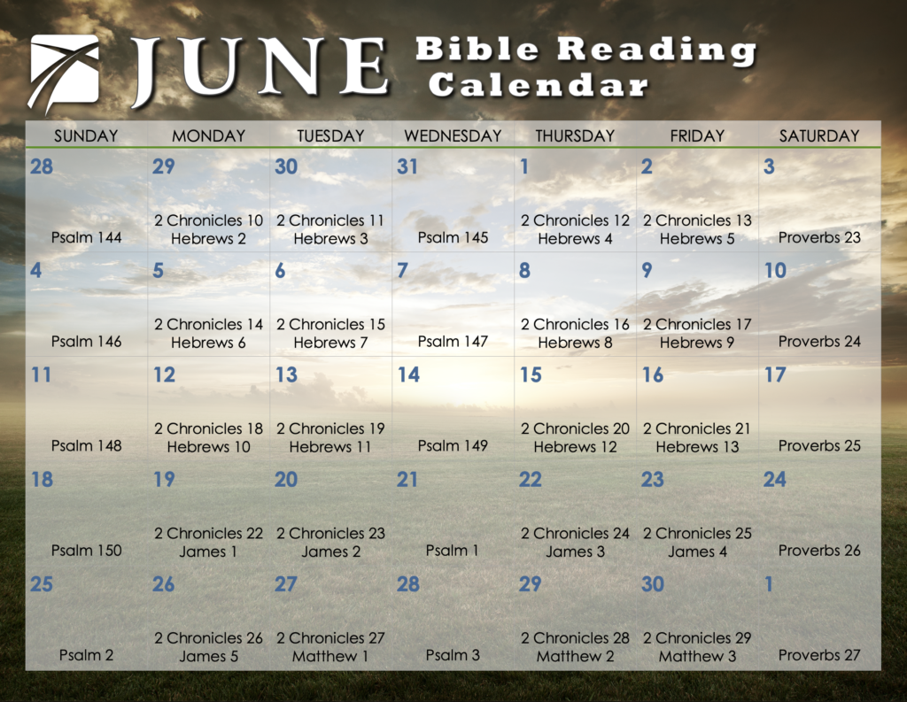 June 2023 Bible Reading Calendar – In God's Image